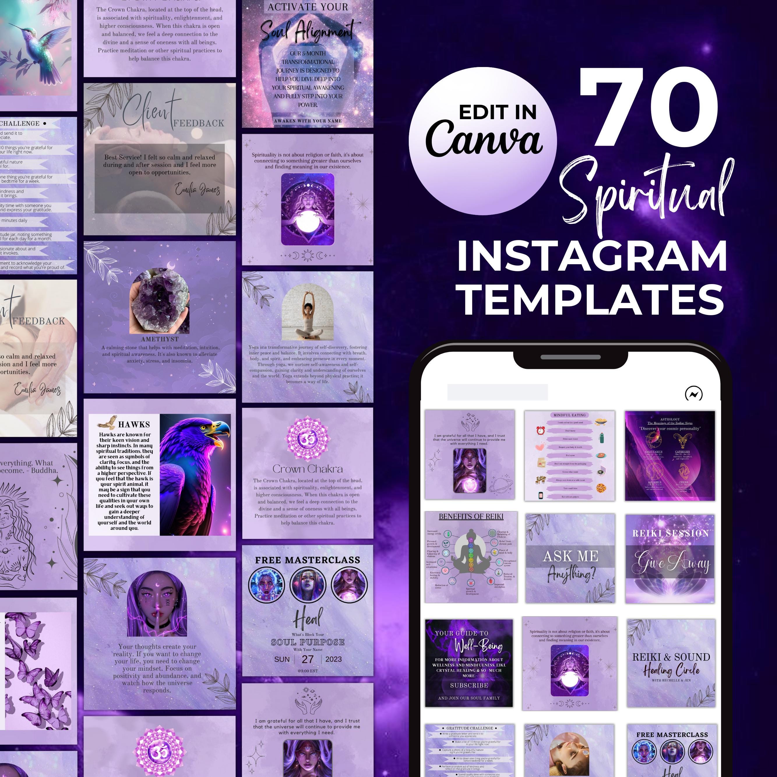 Spiritual Instagram Post Templates, Mystical Instagram Templates ...