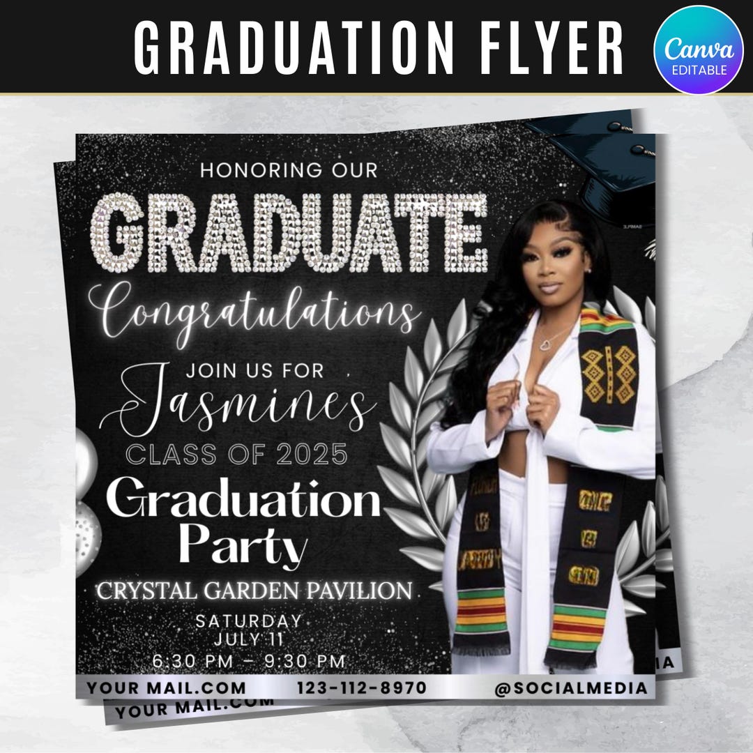 Graduate Flyer, Graduation Party, Graduation Invitation, Grad She Did ...