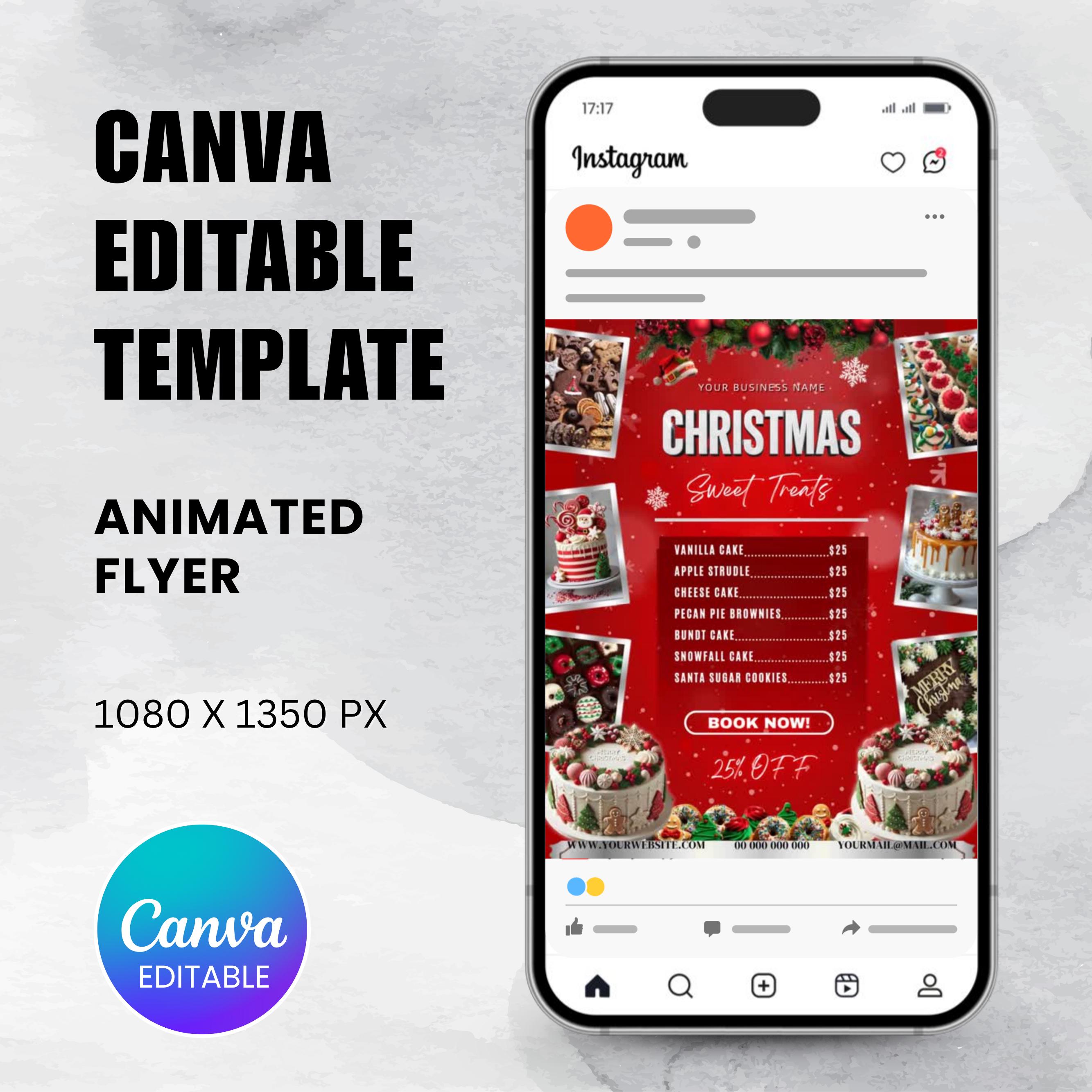 Christmas Sweet Treats Flyer - DIY Template for December Bake Sale ...