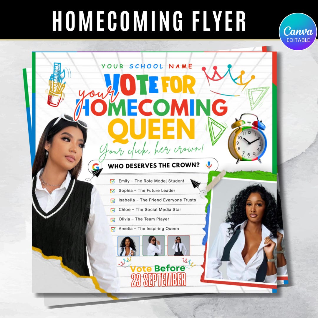 Google Vote for Me Flyer,school Campaign Flyer,homecoming Flyer,court ...