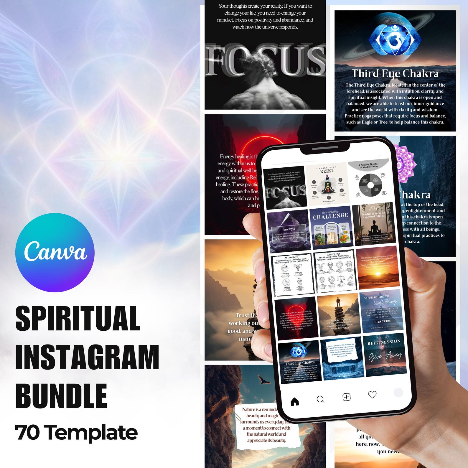 Spiritual Instagram Post Templates, Mystical Instagram Templates ...