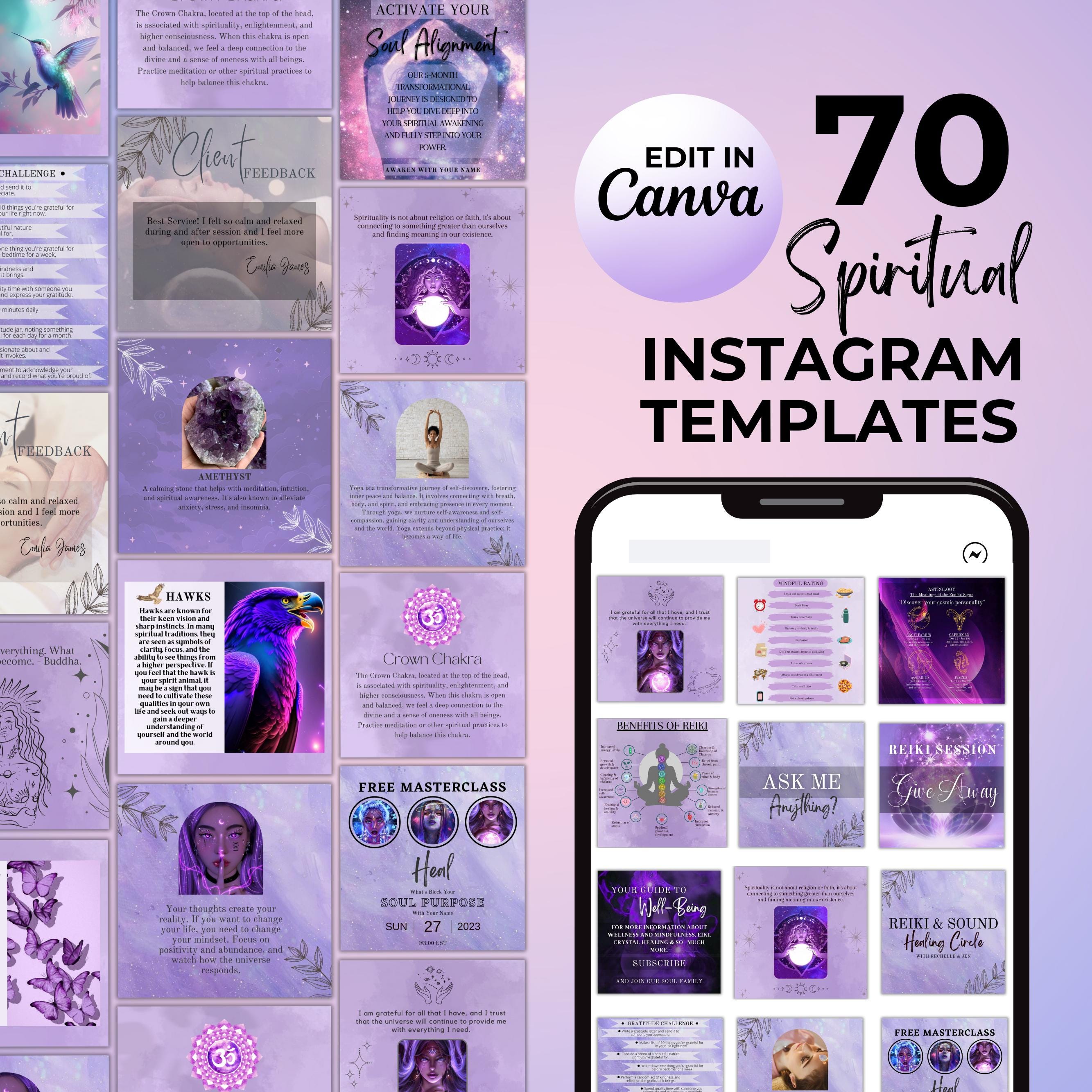 Spiritual Instagram Post Templates, Mystical Instagram Templates ...