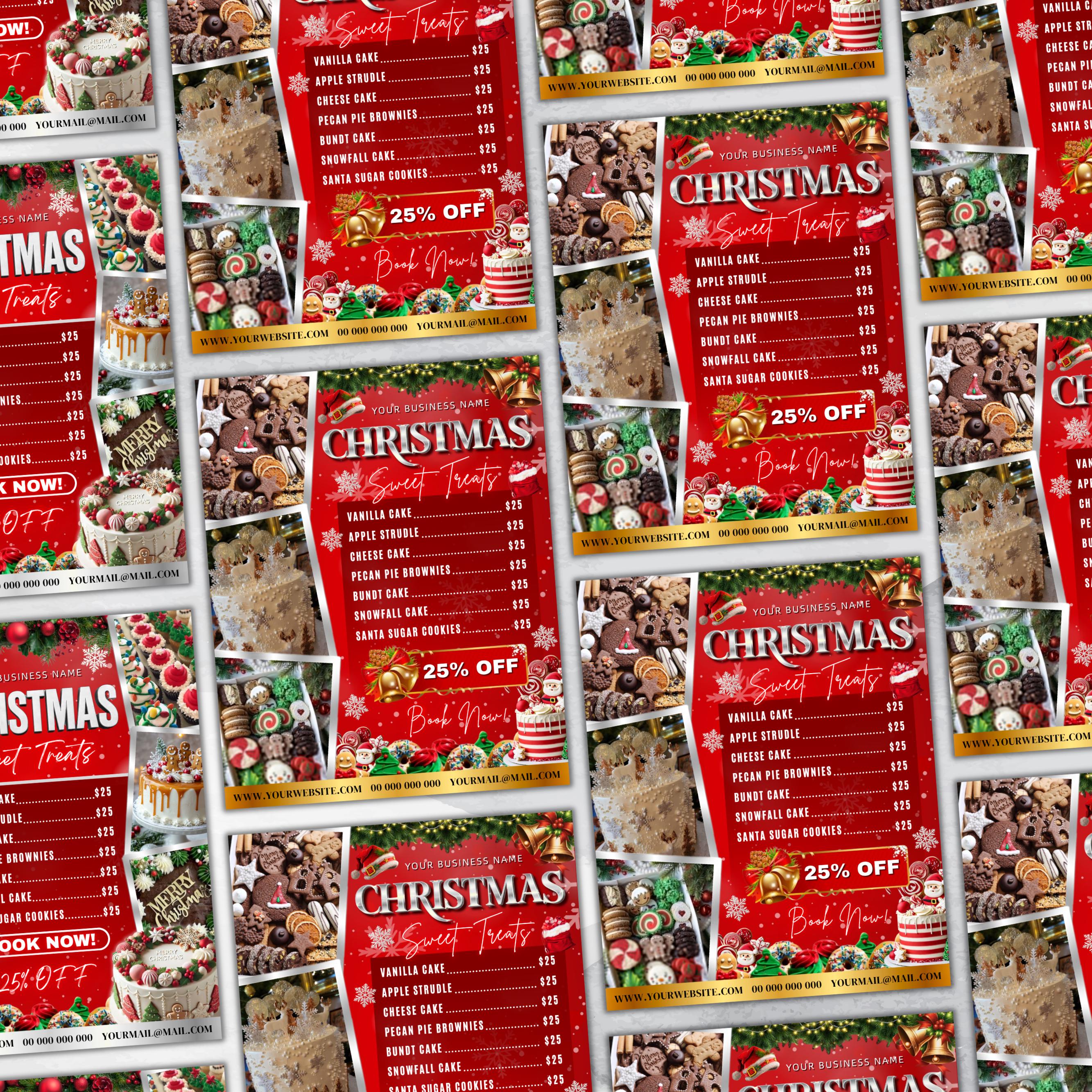 Christmas Sweet Treats Flyer - DIY Template for December Bake Sale ...
