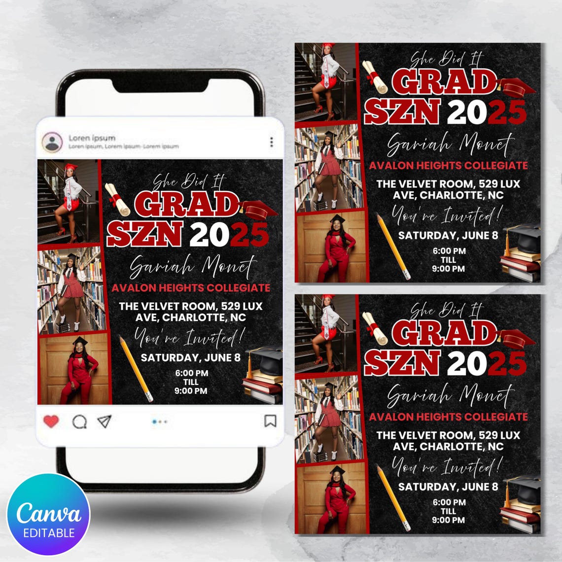 Graduate Flyer, Graduation Party, Graduation Invitation, Grad She Did ...