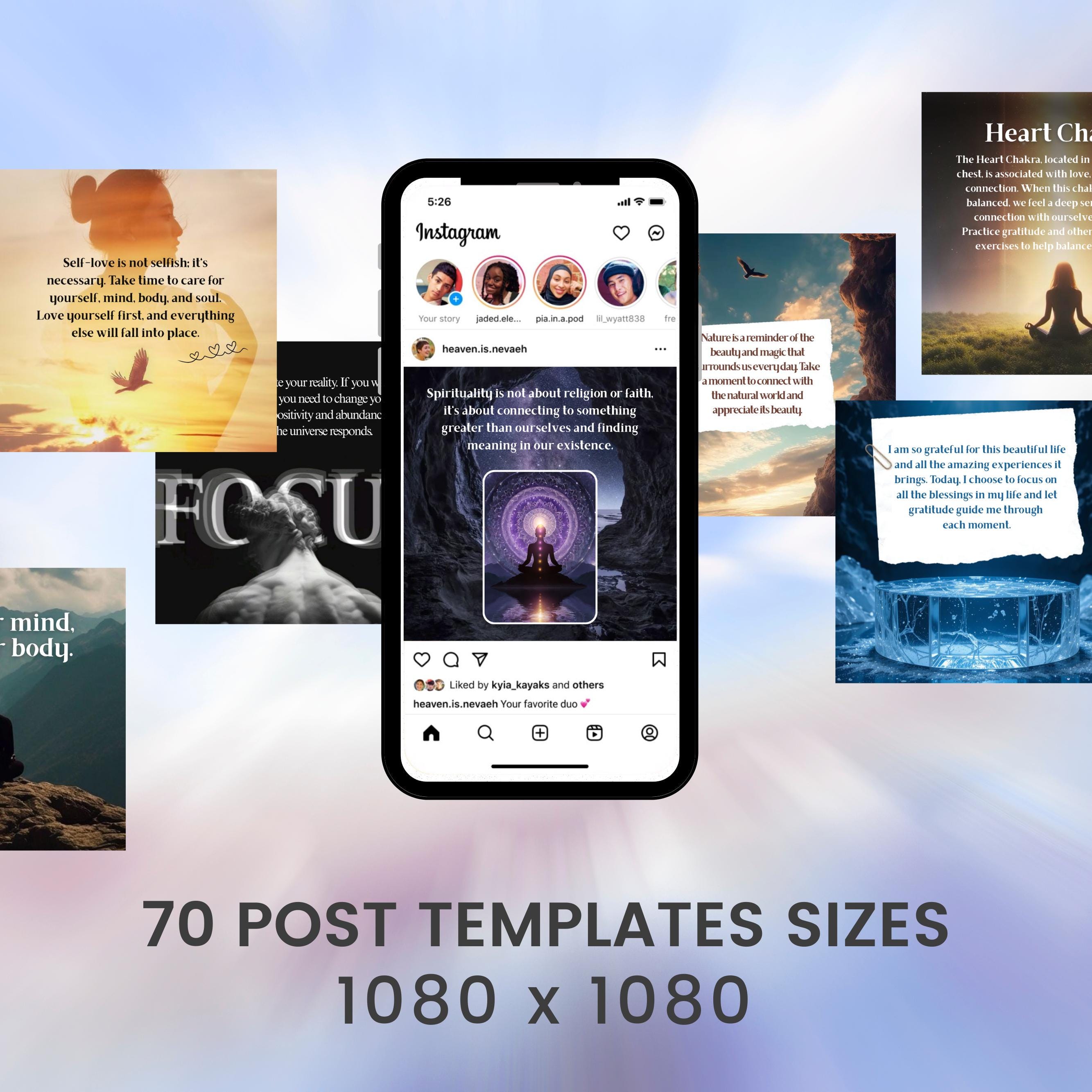 Spiritual Instagram Post Templates, Mystical Instagram Templates ...