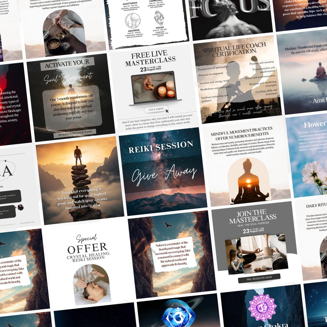 Spiritual Instagram Post Templates, Mystical Instagram Templates ...