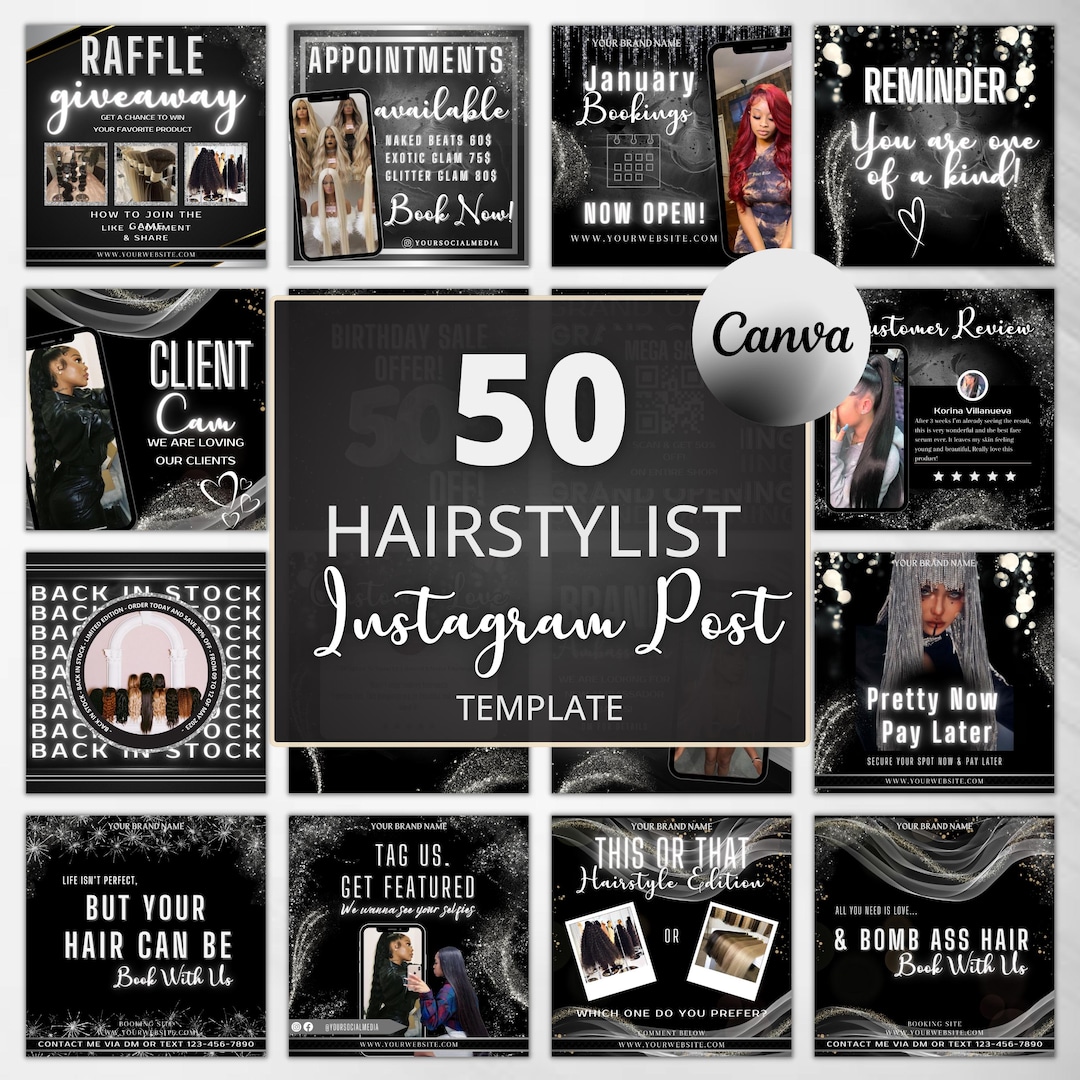 50 Hair Stylist Instagram Post, Hair Stylist Business Flyers, Hair ...