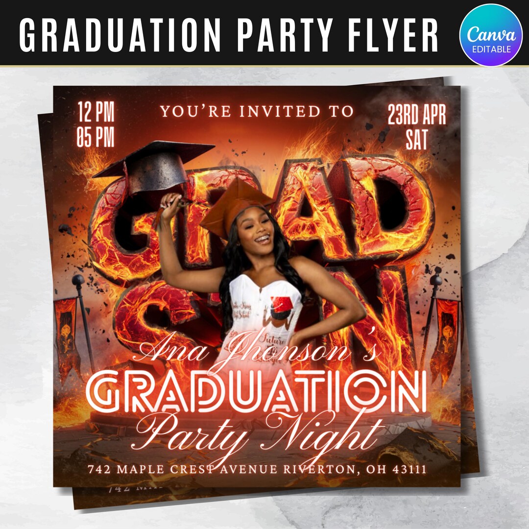 Graduate Flyer, Graduation Party, Graduation Invitation, Grad She Did ...