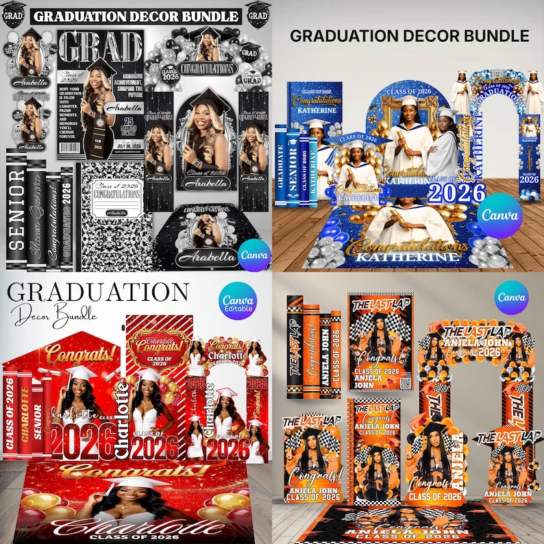4300+ Graduation Mega Bundle Templates,class of 2026 Grad Party Bundle ...