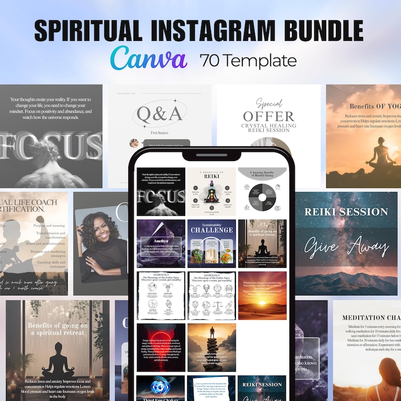 Spiritual Instagram Post Templates, Mystical Instagram Templates ...