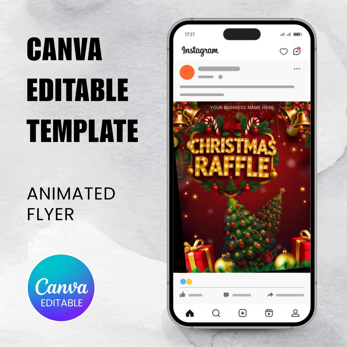 Christmas Raffle Flyer, Christmas Flyer, DIY Flyer Design Template ...