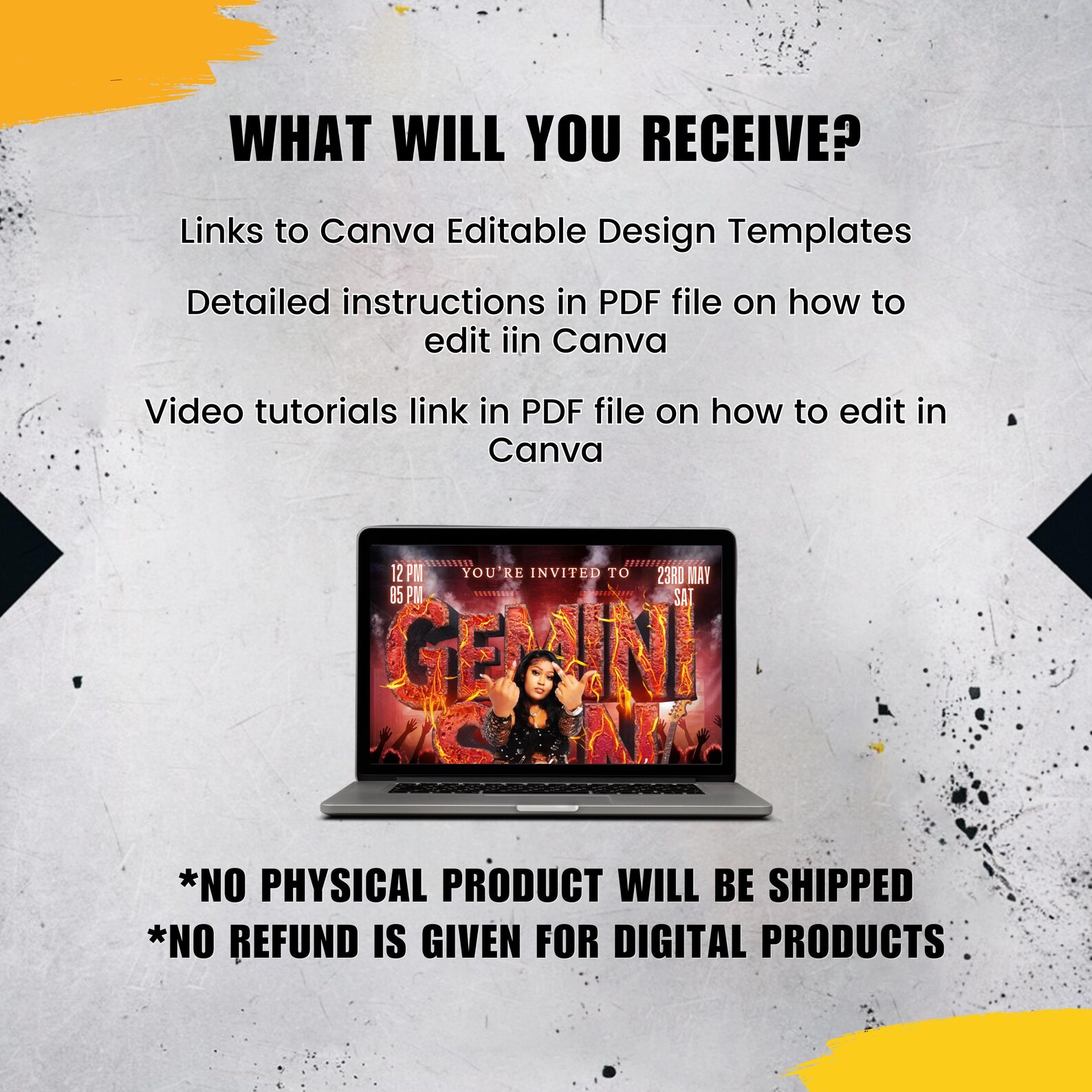 Gemini Season Party Flyer, Birthday Szn Flyer, Gemini Invitation Flyer ...