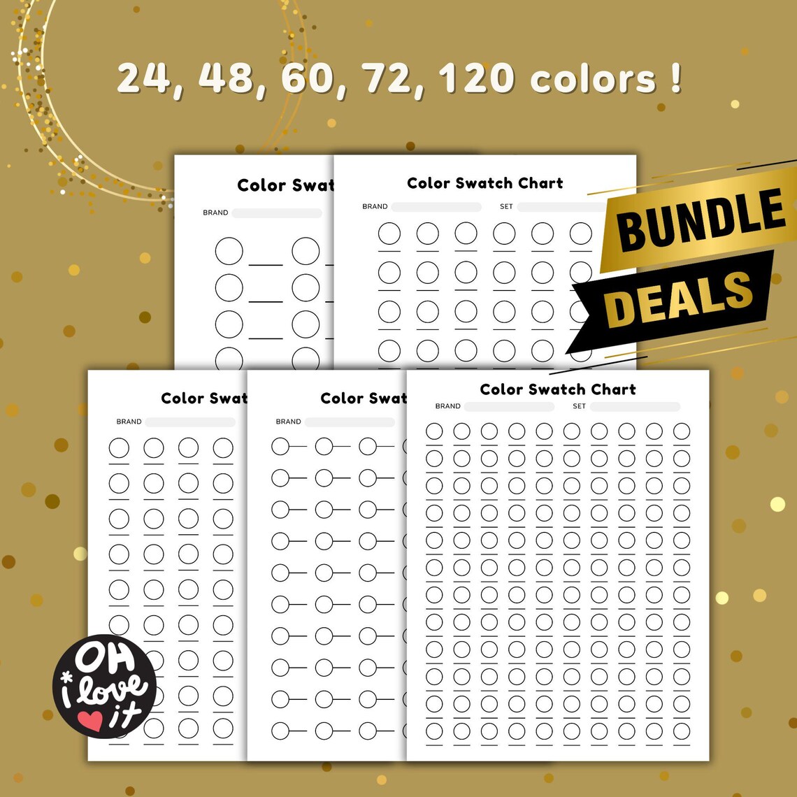 Circle Color Swatch | Color Swatch Bundle | Color Swatch Sheet | Color ...
