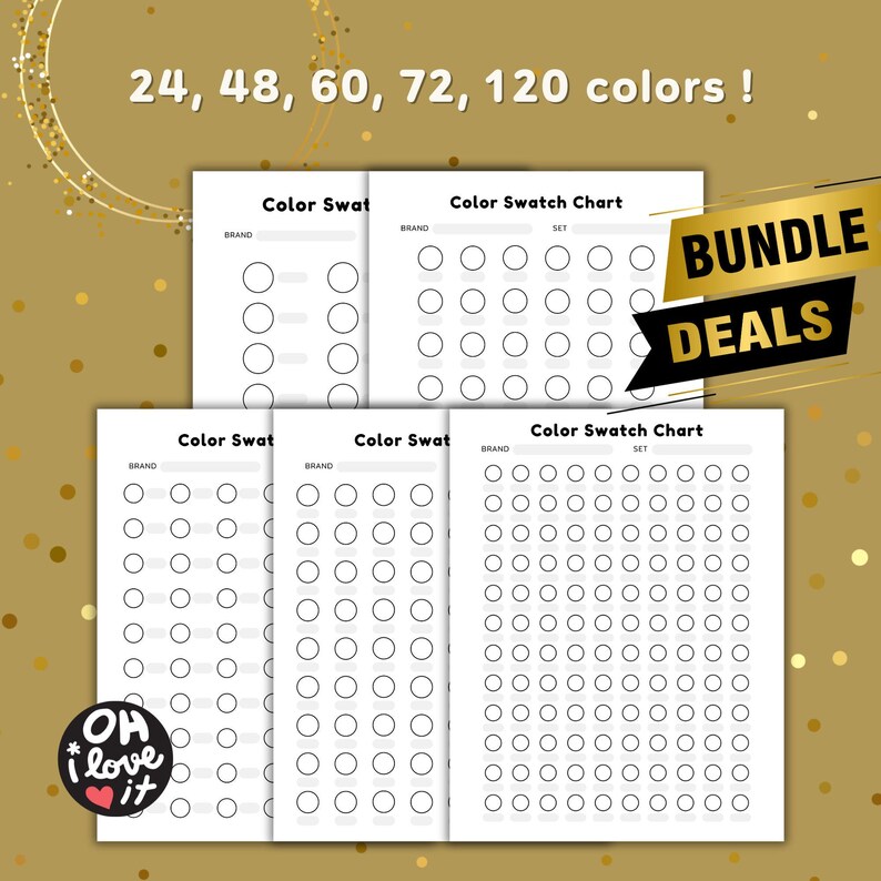 Circle Color Swatch | Color Swatch Bundle | Color Swatch Sheet | Color ...