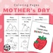 MOTHER'S DAY Coloring Pages, Coloring Books, Coloring for Kids, Cute ...