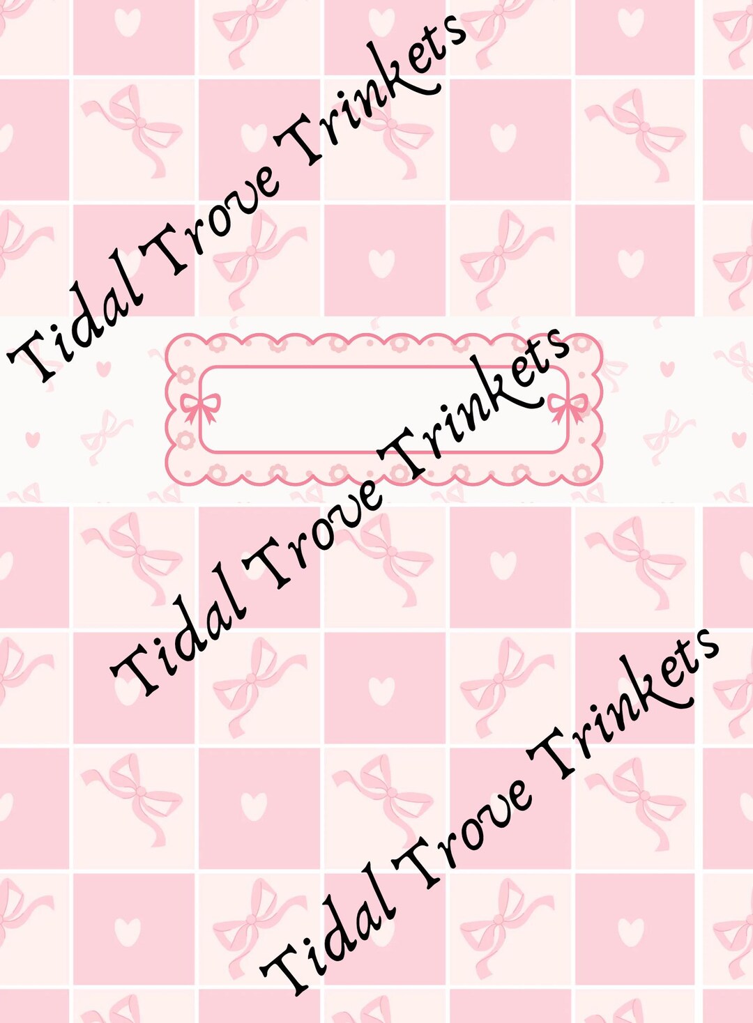 Pink Bow Tablet Insert Design - Etsy
