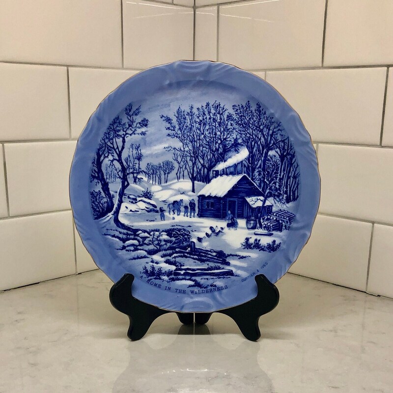 Winter Scene Plate - Etsy