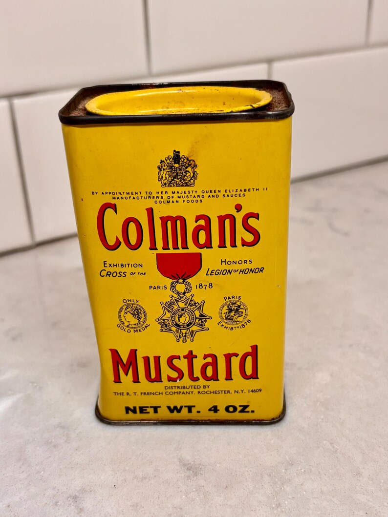 Vintage Colman's Mustard Tin – British Spice Tin, New York Dist. - Etsy