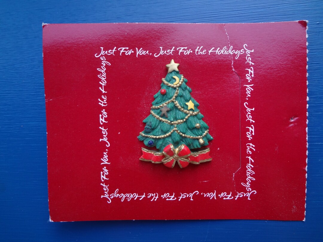 Resin Christmas Tree Tac Pin Holiday Lapel Pin Christmas Tree Collar ...