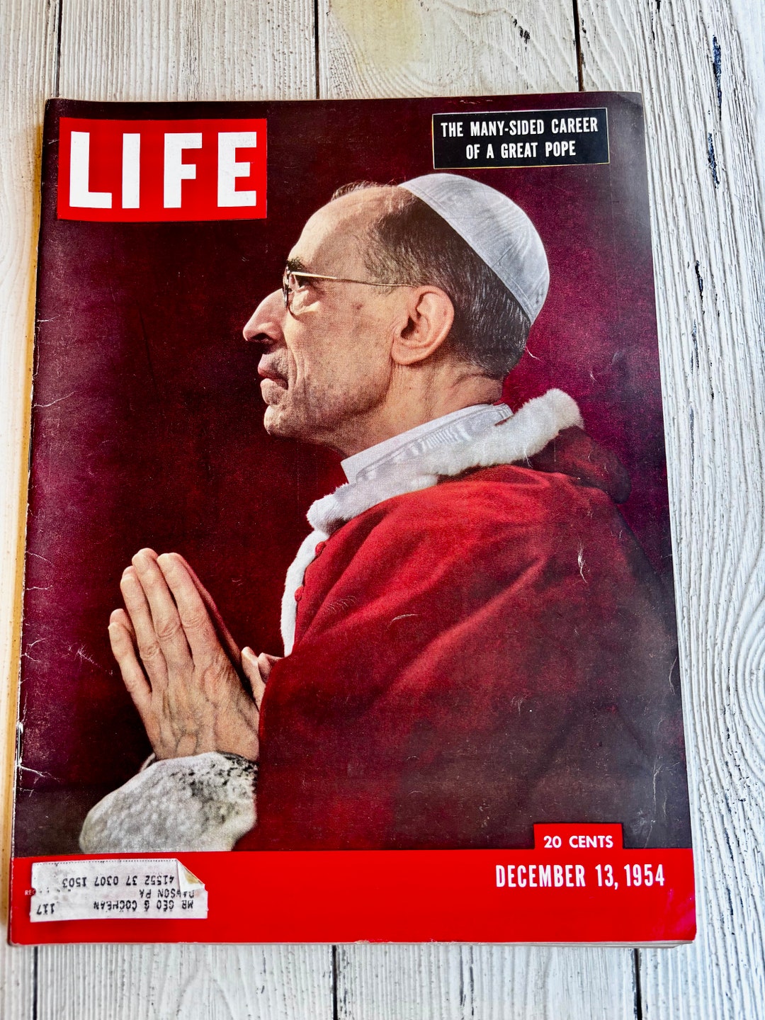 1954 Life Magazine - Vintage Life Magazine - Vintage Magazine - Pope ...