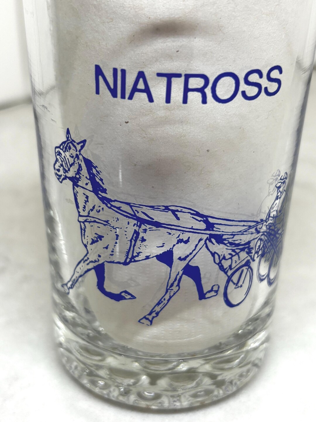 Vintage Niatross Horse Racing Glass - Liberty Bell, Hanover Stake - Etsy