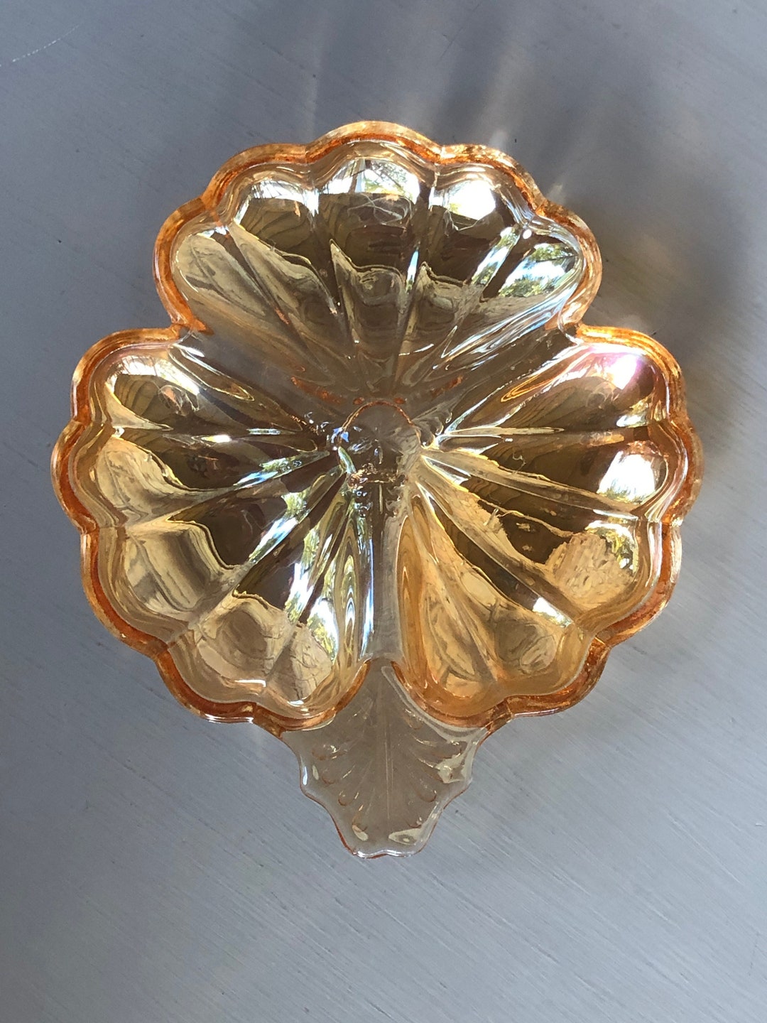 Vintage Amber Glass Relish Dish amber Glass Relish Dish amber Glass ...