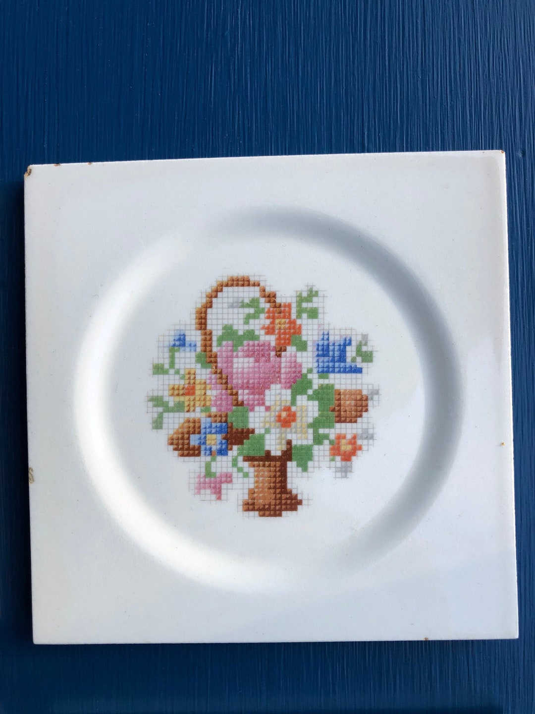 Basket of Flowers Glass Coasters - Coaster Set - Set of 4 Coasters ...