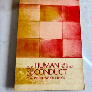 Human Conduct, Problems of Ethics - John Hospers - Vintage Book ...