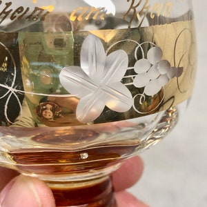 Vintage Golden Chalice Grin Aus Ingelheim Am Rhein Golden Etched Goblet ...