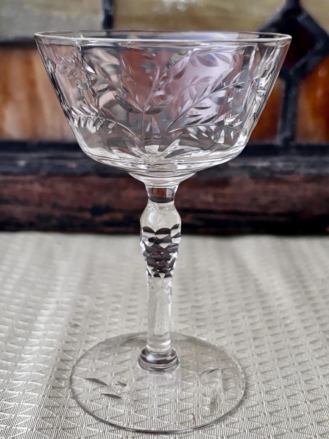 Etched Stemmed Aperitif/cordial Glasses - Delicate Stemmed Glassware ...