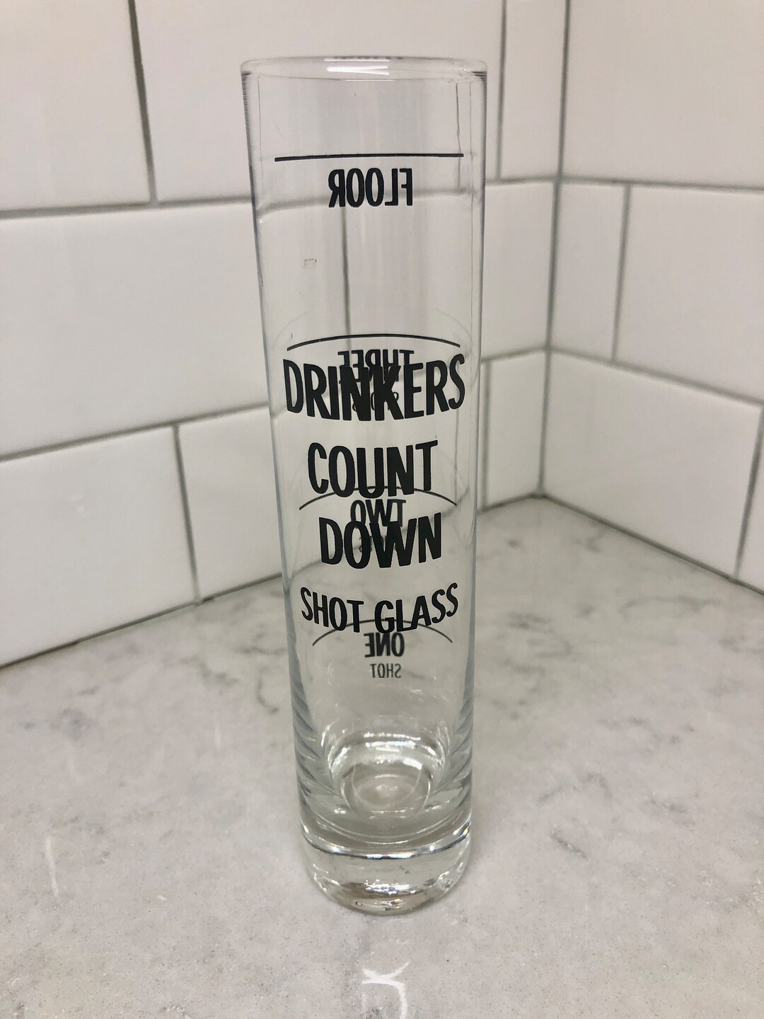 Drinkers Countdown Shot Glass - Oversized Shot Glass - Novelty Barware ...