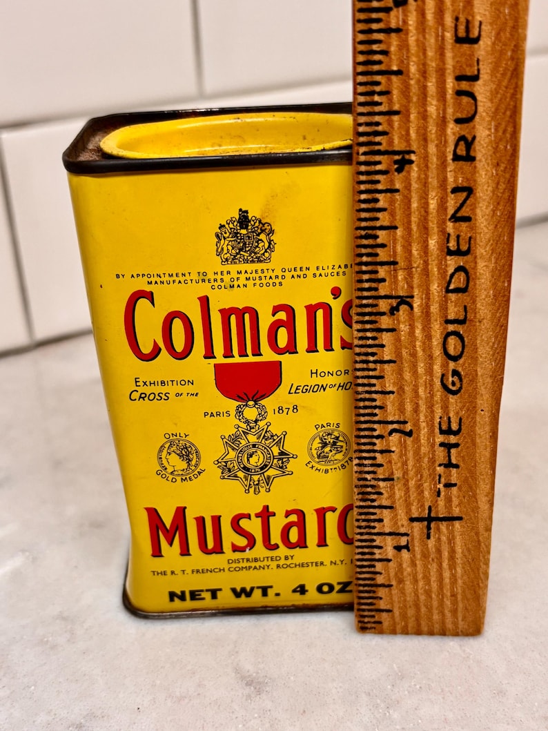 Vintage Colman's Mustard Tin – British Spice Tin, New York Dist. - Etsy