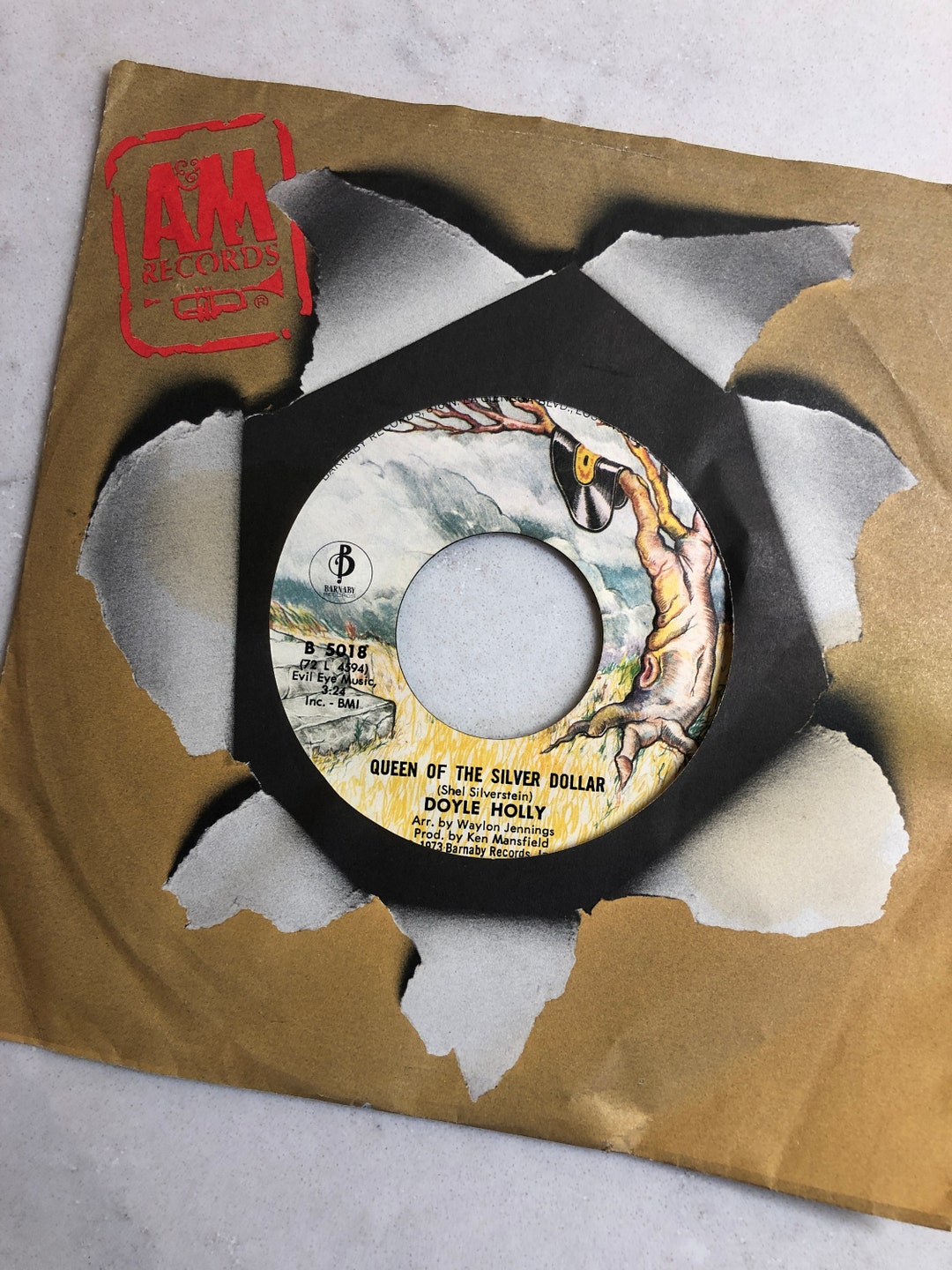 Vintage Doyle Holly 45 Record - Queen of the Silver Dollar, 1973 - Etsy