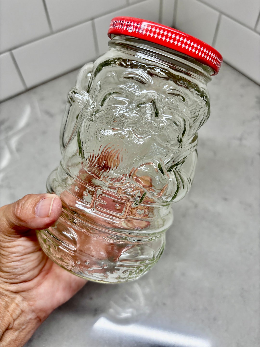 Vintage Kraft Jelly Santa Jar - Vintage Santa Jelly Jar - Vintage Kraft ...