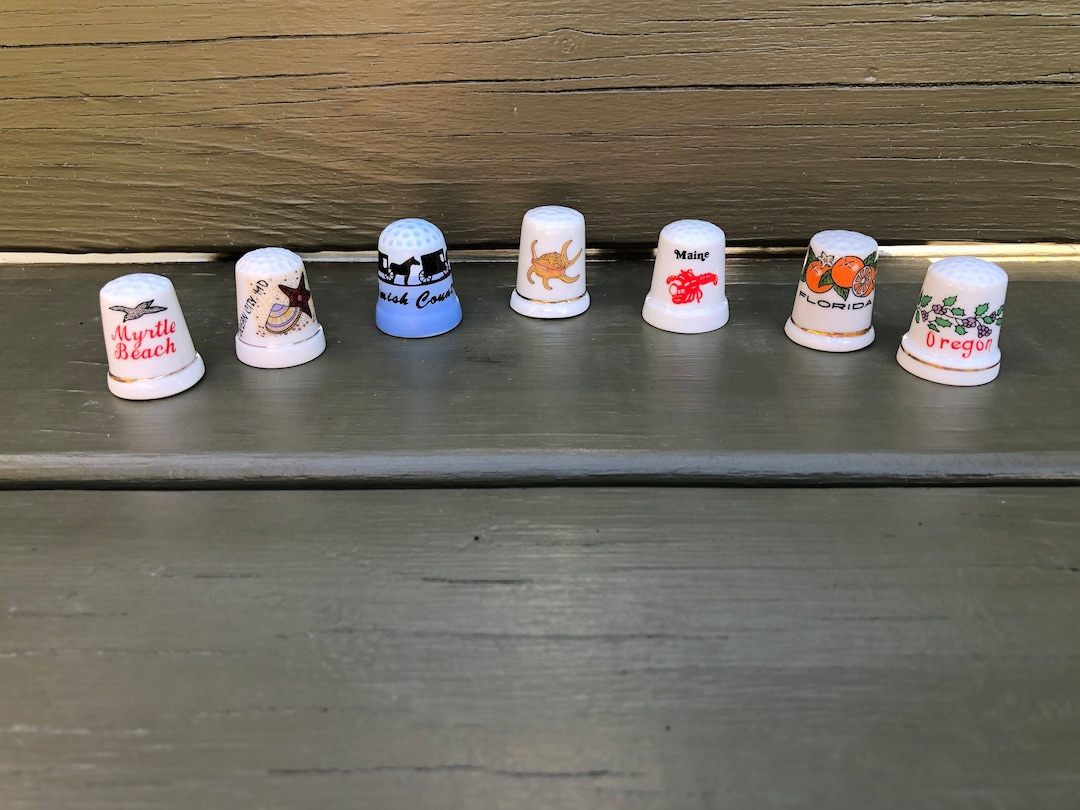 Vintage Souvenir Thimbles - Thimble Collector - Souvenir Thimbles - - Etsy
