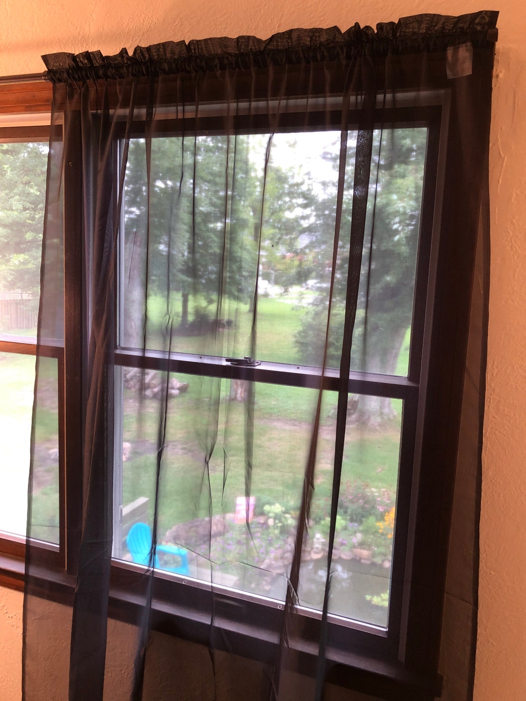 Vintage Window Sheers Vintage Sheers Black Sheers Vintage Window ...