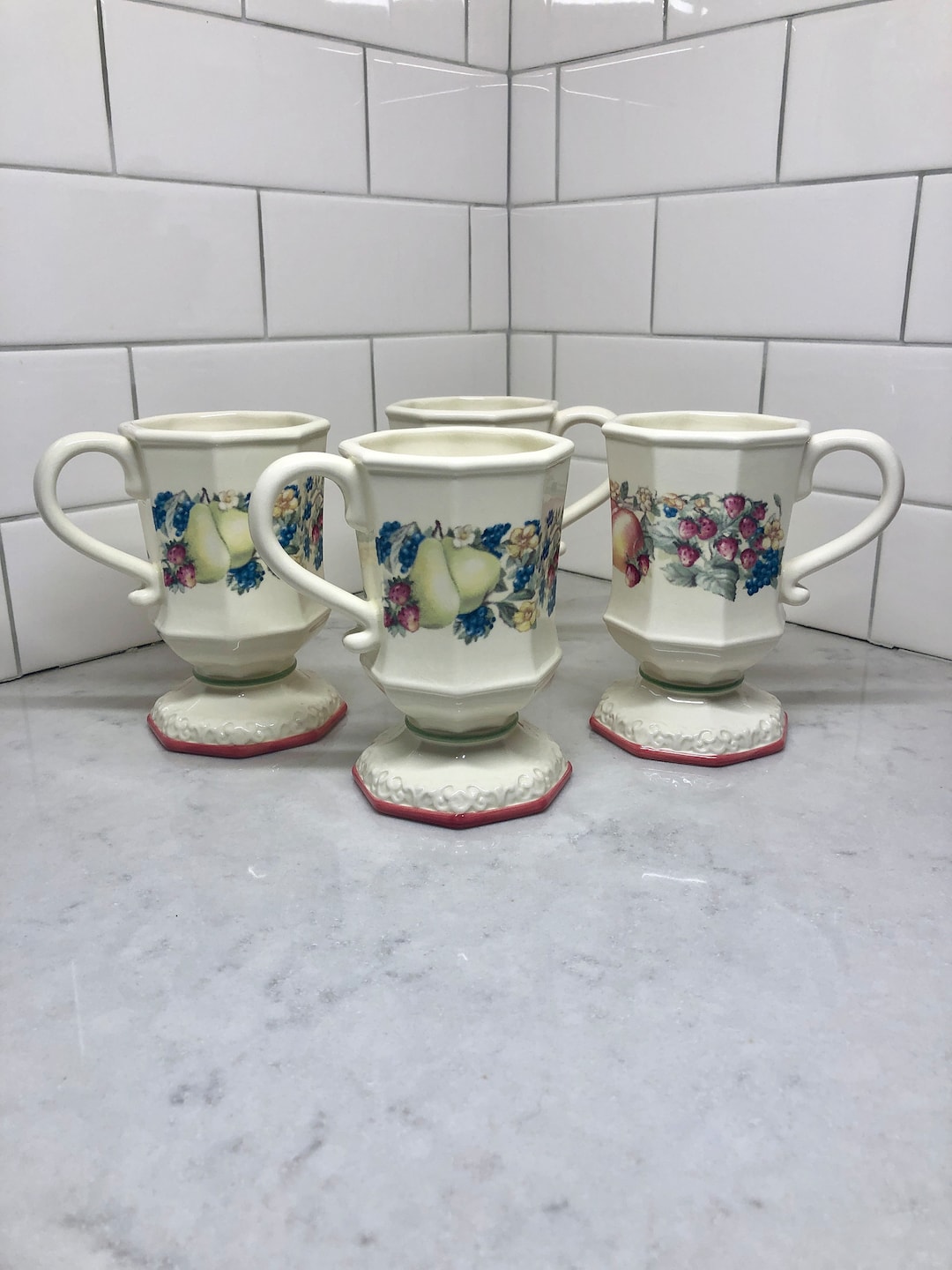 Avon Sweet Country Harvest Mug Set - Vintage Avon Mug Set - Avon ...