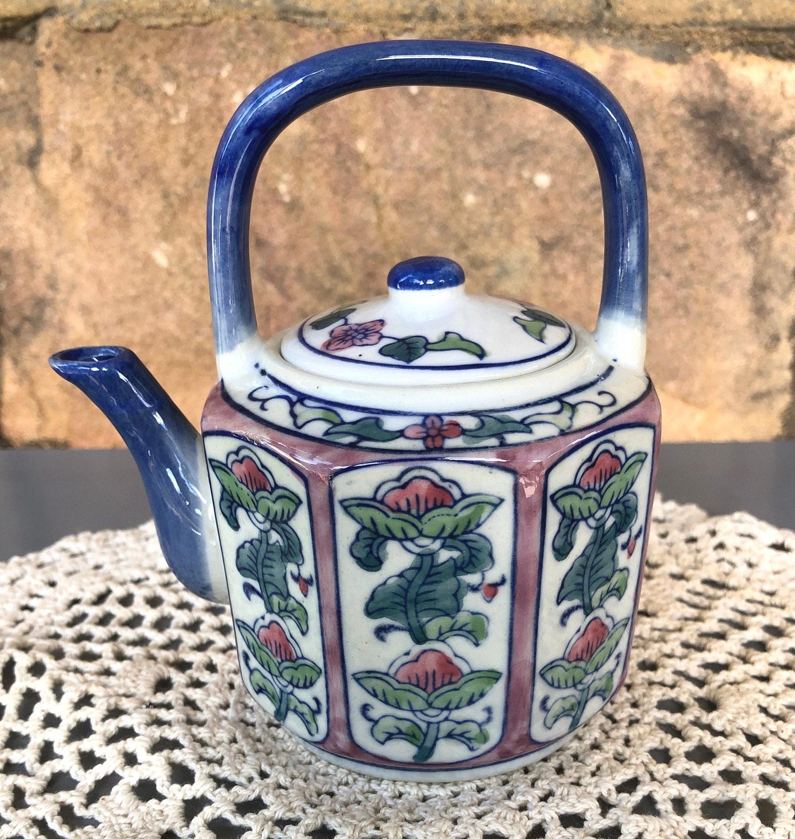 Vintage Ben Rickert Hand Painted Teapot – Single Serve Asian Decor - Etsy