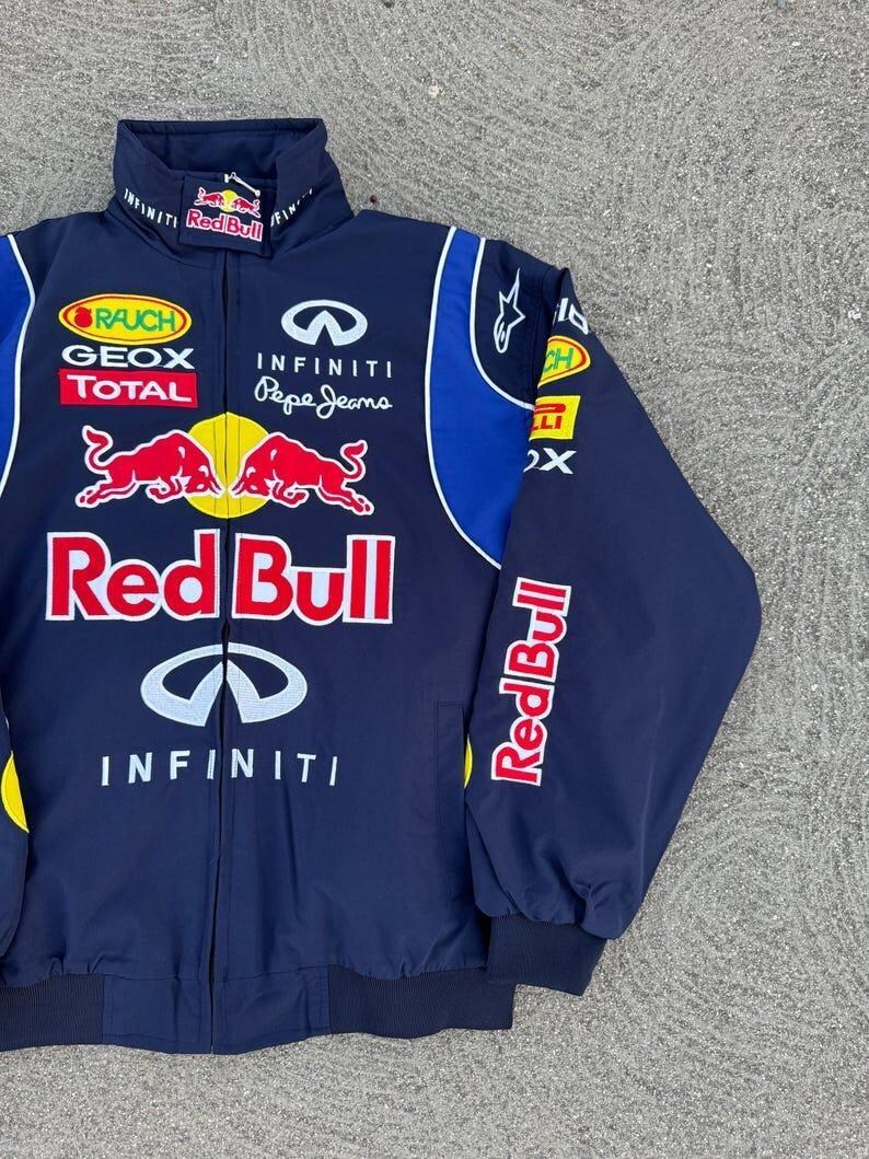 Redbull Racing Jacket Vintage 1990s Style Nascar Bomber, F1 Redbull ...