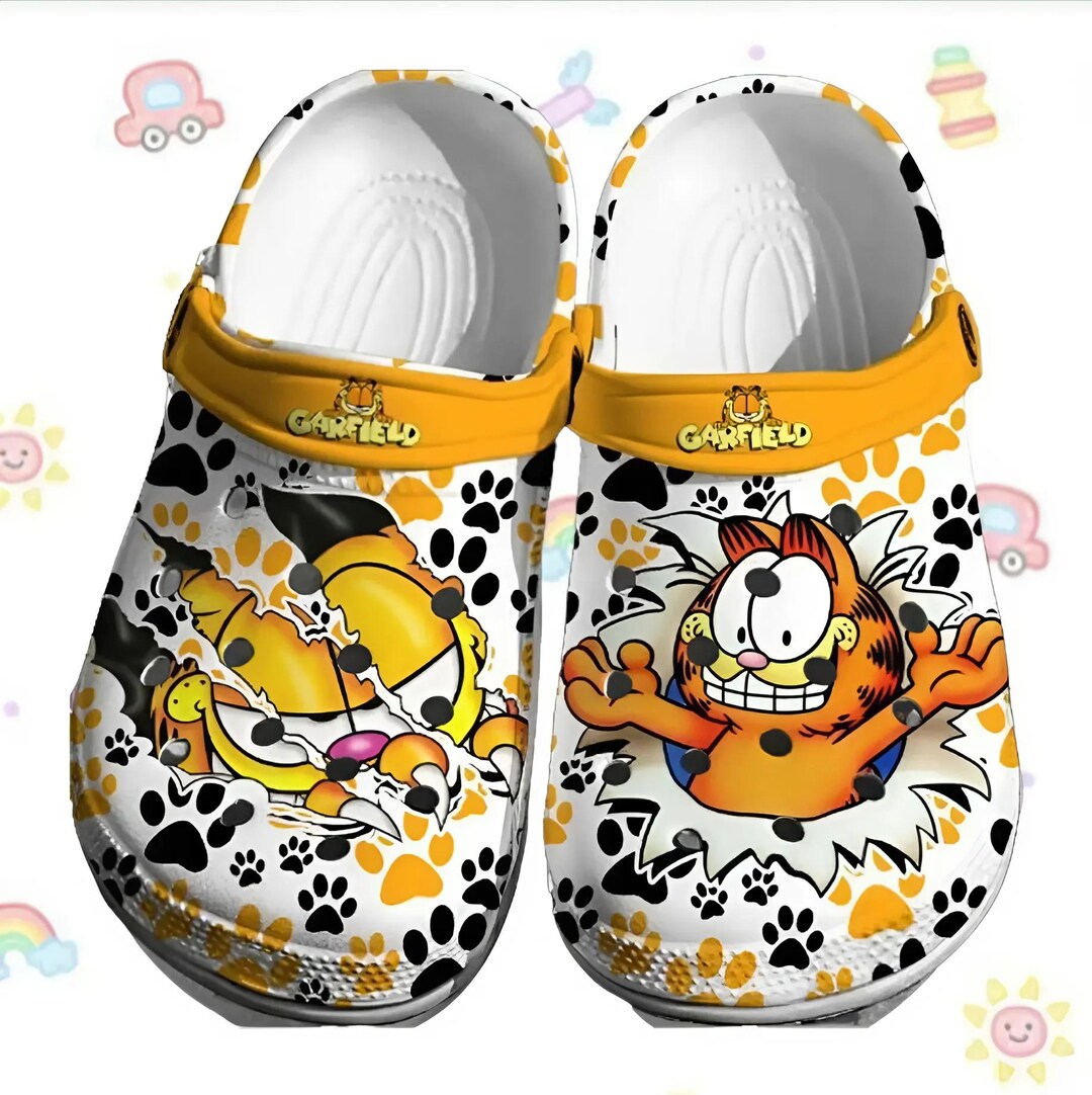 Garfield Torn Ripped Sandals Clog Shoes, Clogs Shoes for Men Women and ...