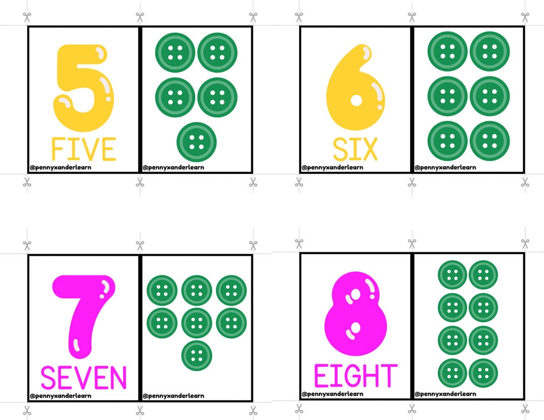 1-10 Flashcards - Printable PDF for Kids | Bright and Fun Number ...