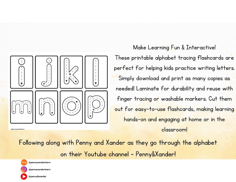 ABC Tracing & Flashcards Printable | Alphabet Writing Practice for Kids ...