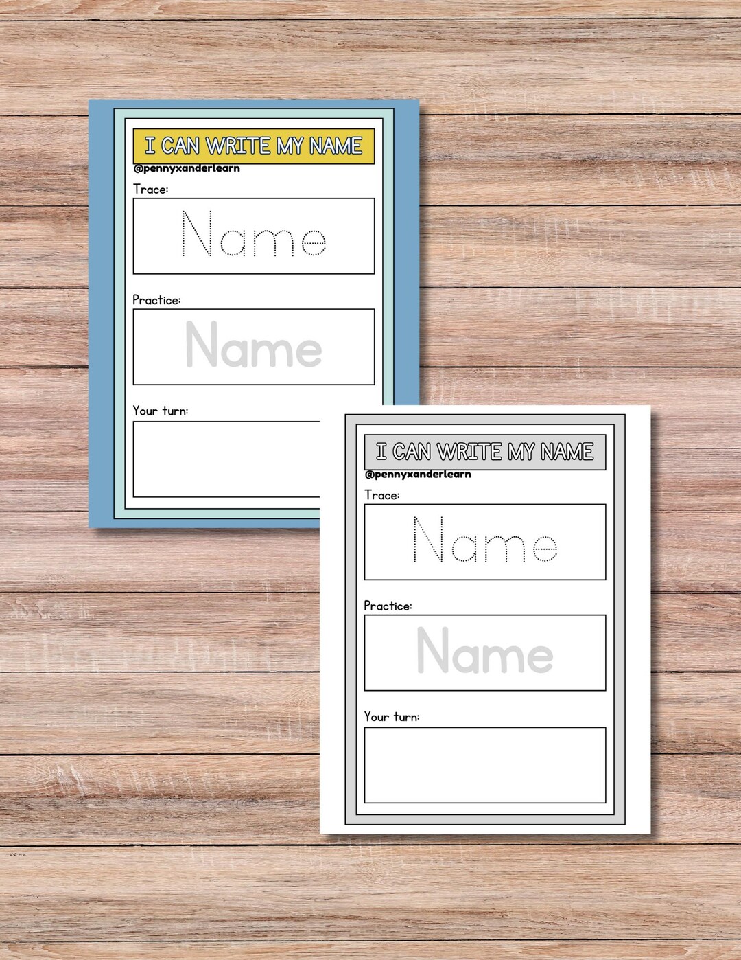 Customizable Name Writing Practice Template - Printable PDF for Kids - Etsy
