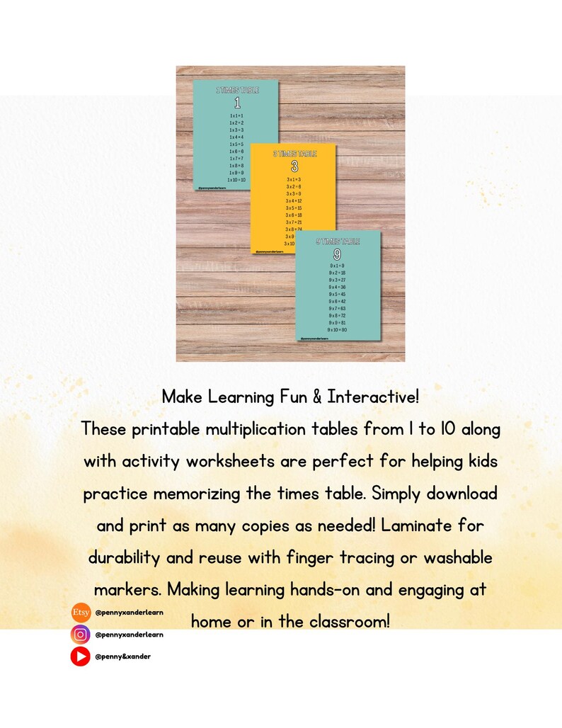 Multiplication Table - 30 Printable PDF for Kids | Fun Times Table ...