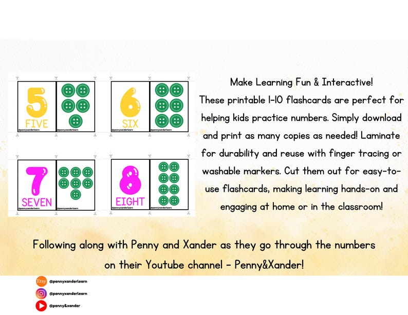 1-10 Flashcards - Printable PDF for Kids | Bright and Fun Number ...