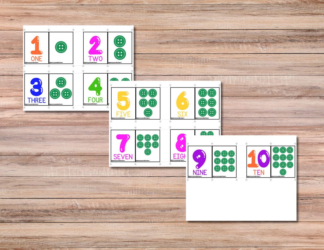 1-10 Flashcards - Printable PDF for Kids | Bright and Fun Number ...