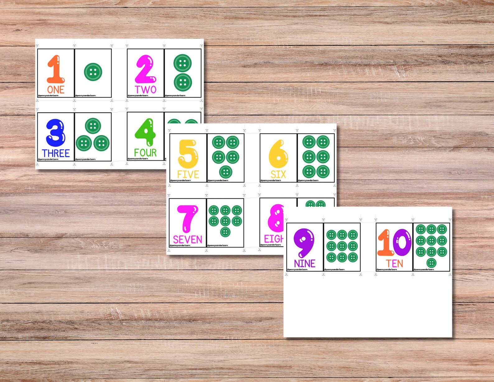 1-10 Flashcards - Printable PDF for Kids | Bright and Fun Number ...