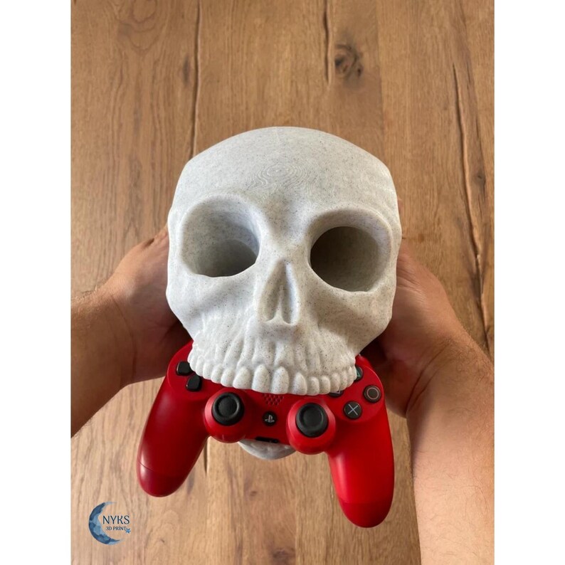Skull Headphone Holder, 3D Printed, Death's Head Headphone Stand ...
