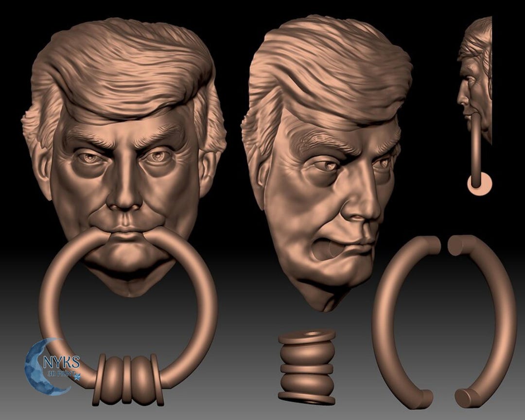 Donald Trump Door Knocker, 3D Printed Design Door Hanger, Perfect Gift ...