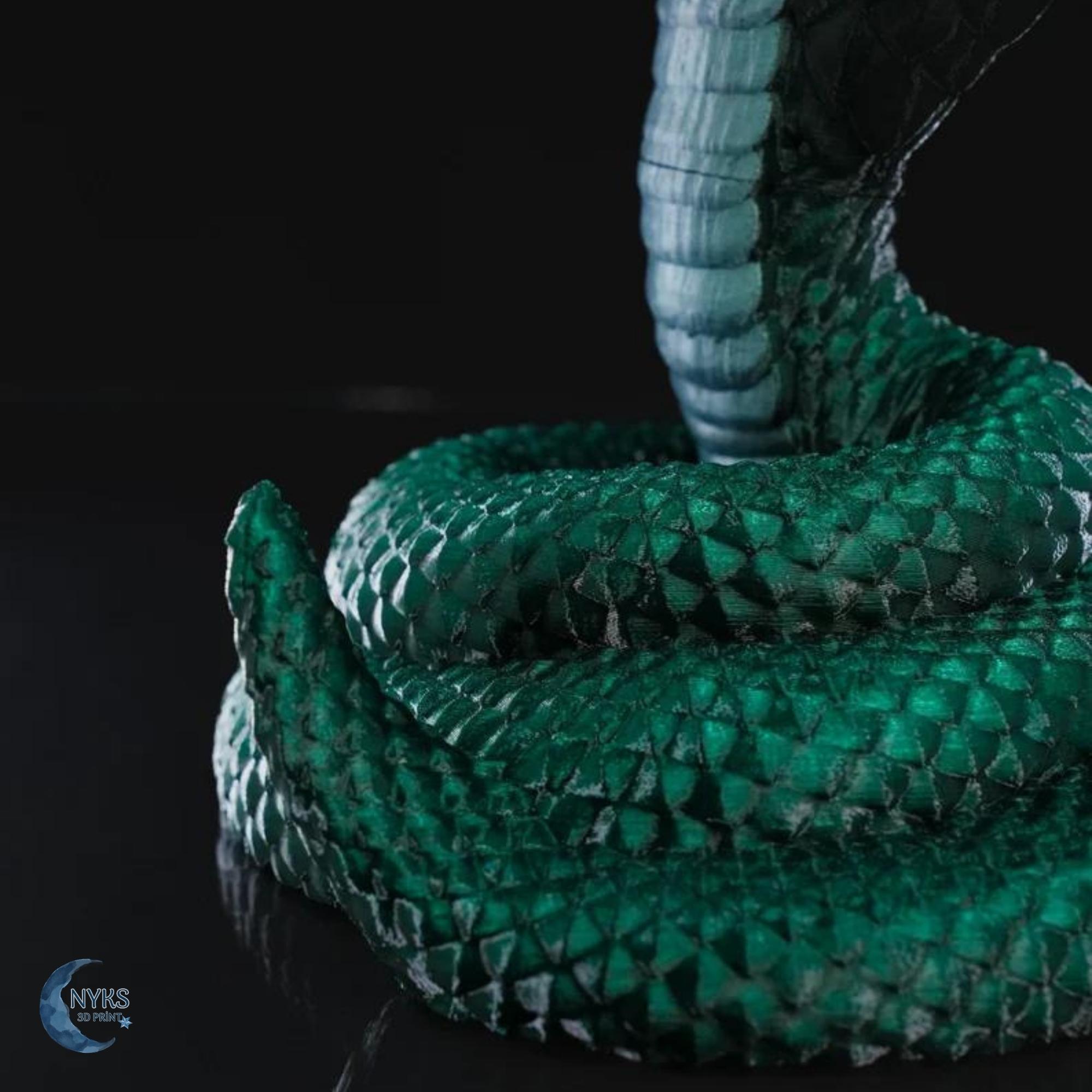 3D Printed King Cobra Headphone Stand, Snake Earbud Holder, Room ...